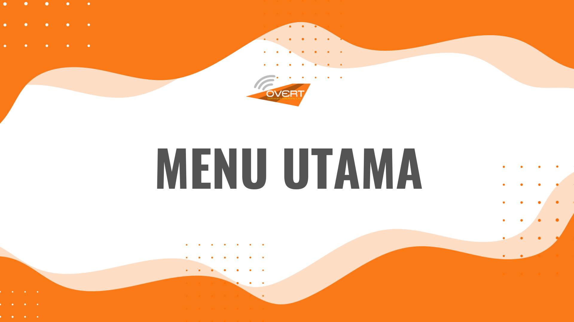Menu utama - Overt Software ID